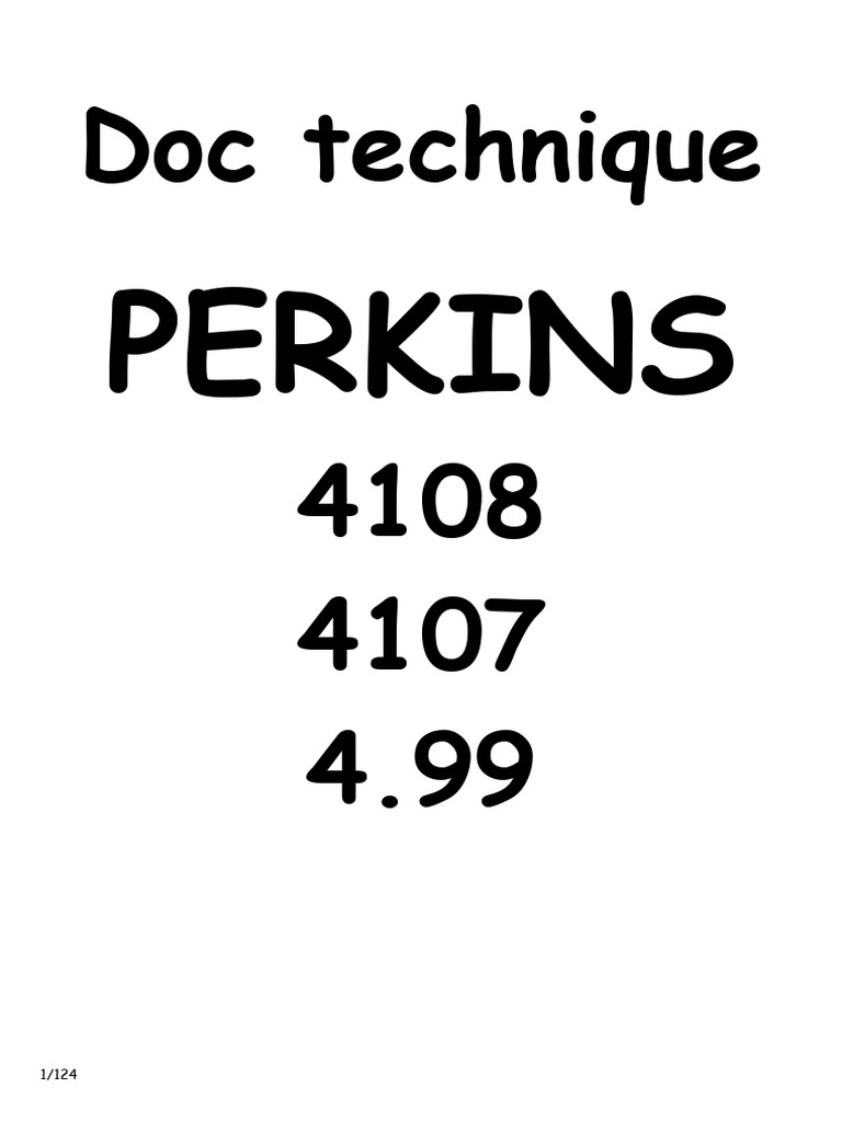 Perkins 4108 4107 4.99 Doc Tech | PDF