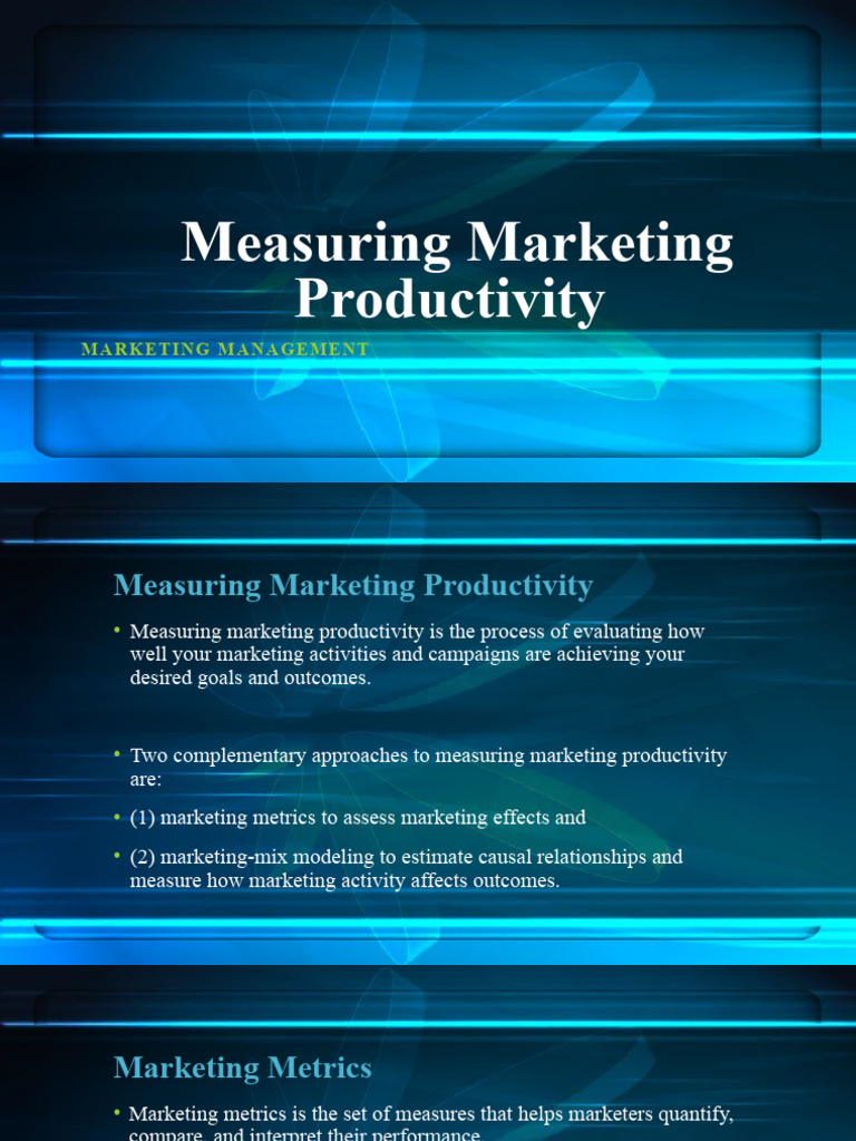 Measuring Marketing Productivity Metrics | PDF