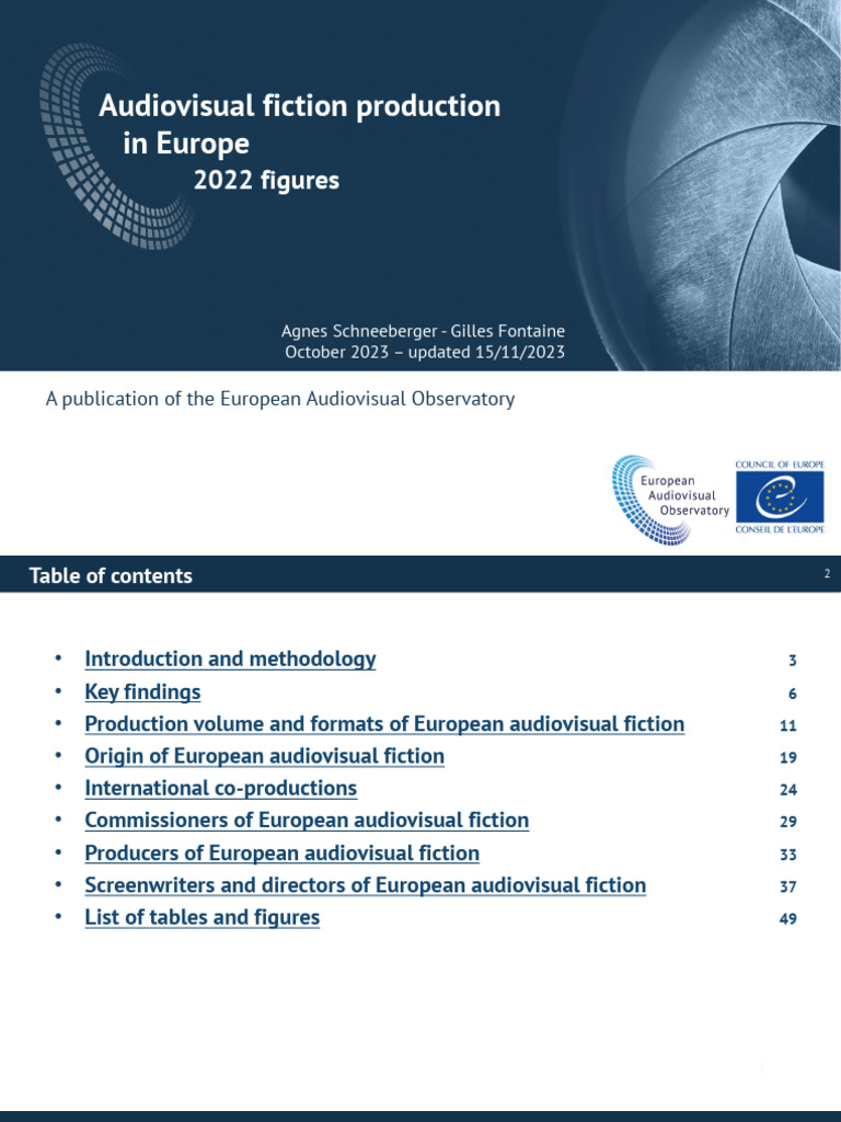 Audiovisual Fiction Production in Europe - 2022 Figures - October 2023 ...