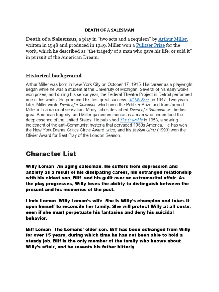 Death of A Salesman | PDF
