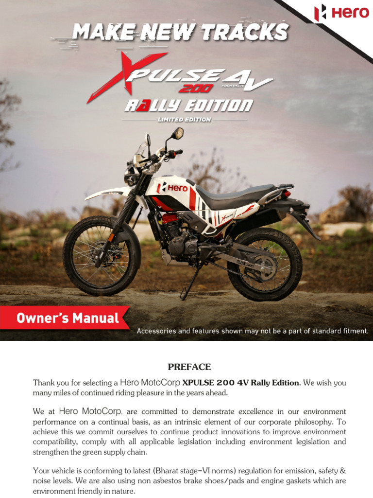 Xpulse 200 4V Rally Edition FI (July 2022) | PDF | Anti Lock Braking ...
