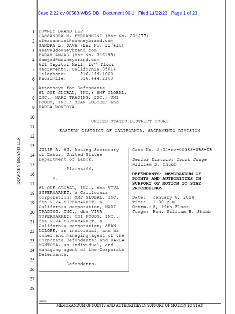 Loloee Motion To Stay Proceedings | PDF