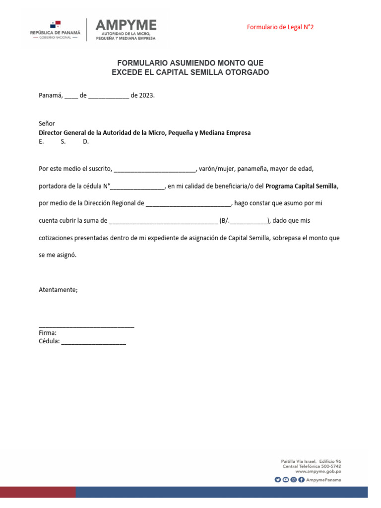 Formulario de Excedente | PDF