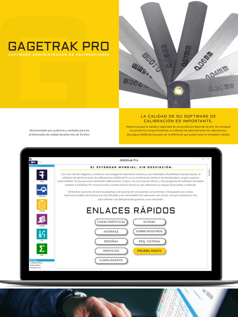 GAGEtrak Pro Folleto | PDF | Calibración | Software
