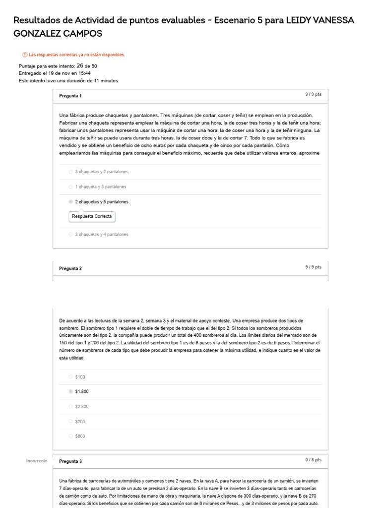 Actividad de Puntos Evaluables - Escenario 5 Modelo | PDF