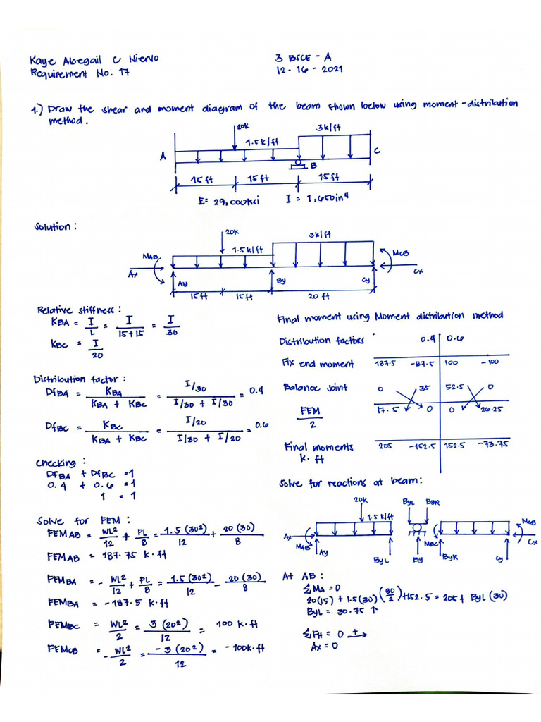 Structural Theory Solved Problems-20 | PDF Structural Theory Solved Problems-20 | PDF