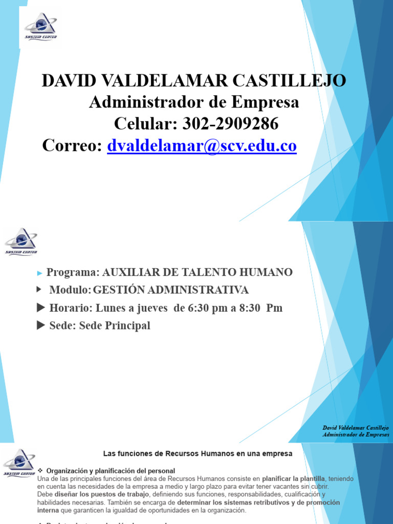 Clase Semana # 3 Modulo de Gestion Administrativa | Descargar gratis PDF | Gestión de recursos ...