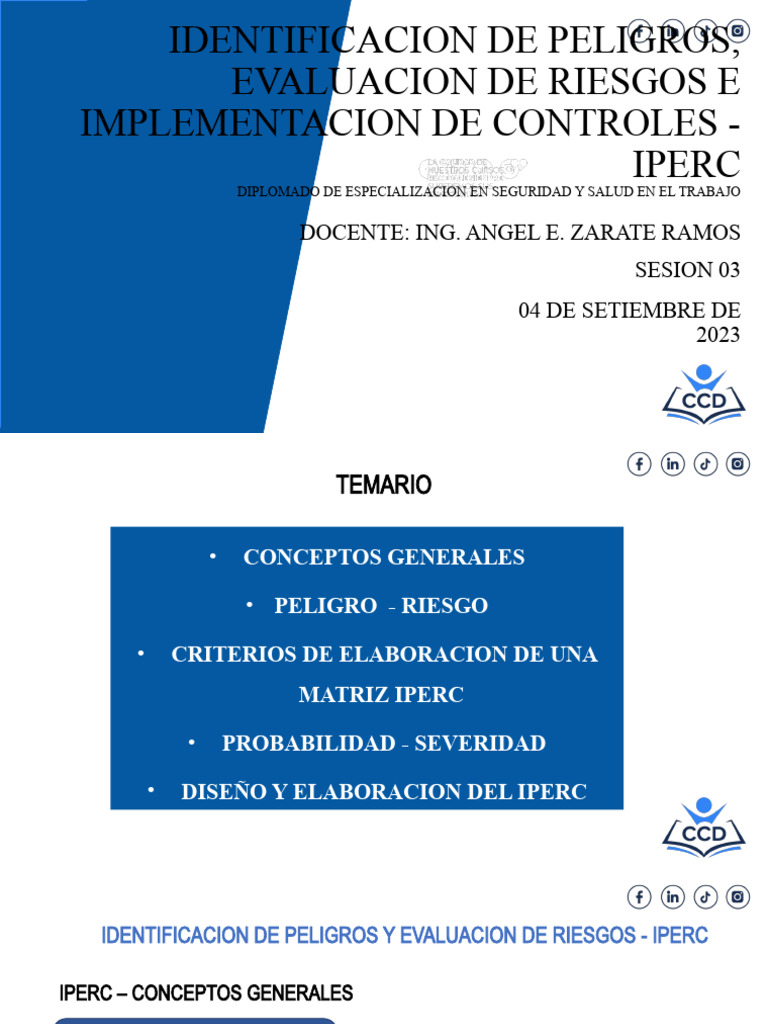 Sesion 03 Iperc - g10 | PDF | Riesgo | Evaluación de riesgos