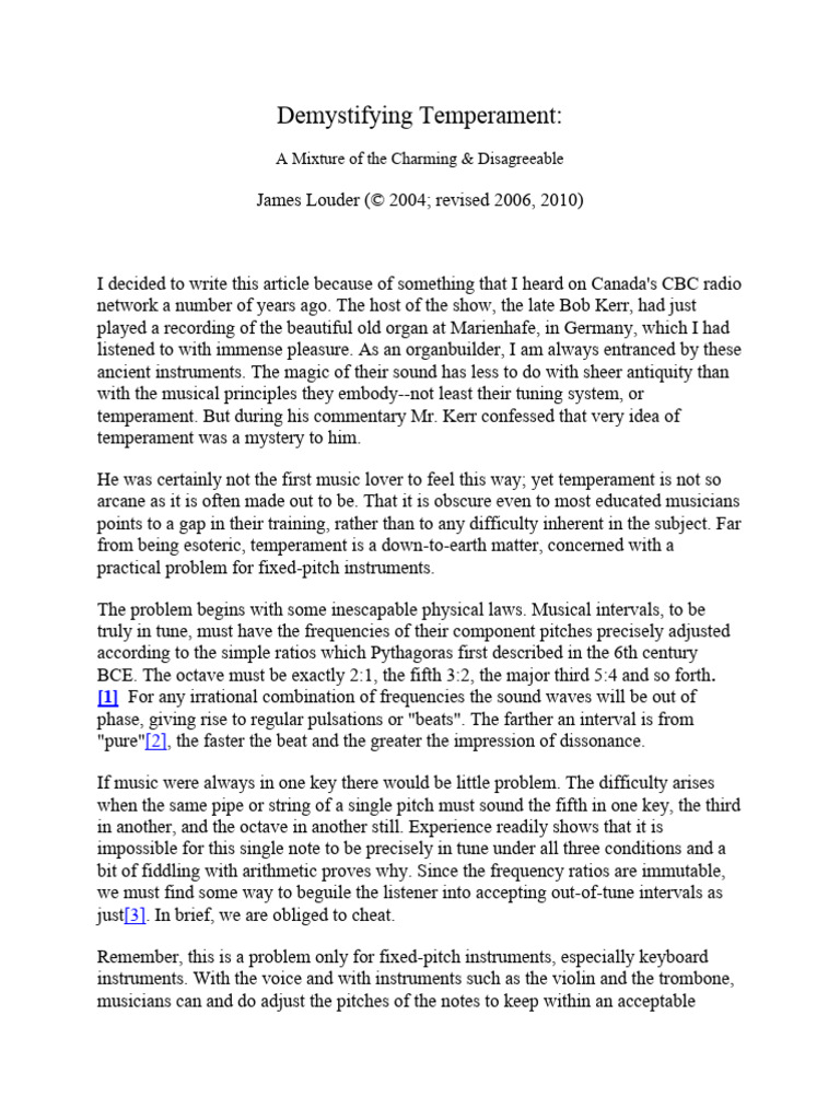 Demystifying Temperament | PDF | Interval (Music) | Music Theory