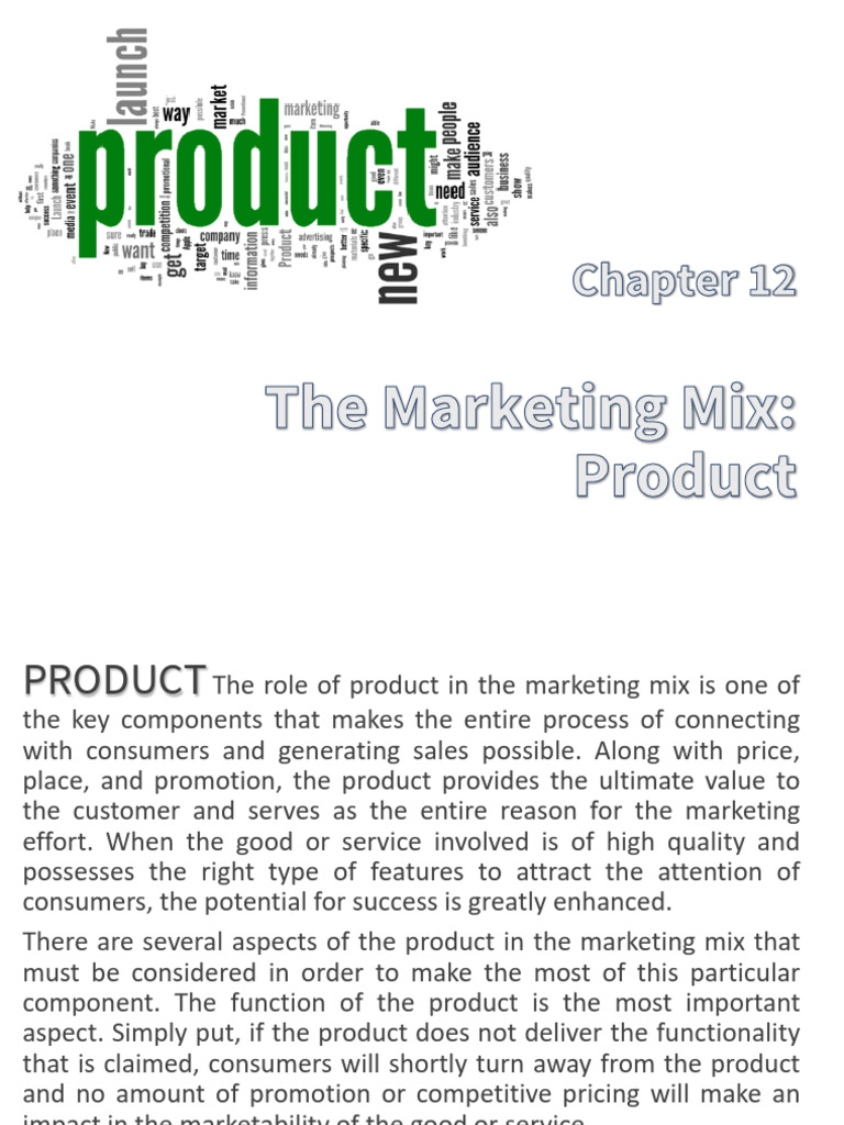The Marketing Mix: Product Essentials | PDF | Brand | Marketing