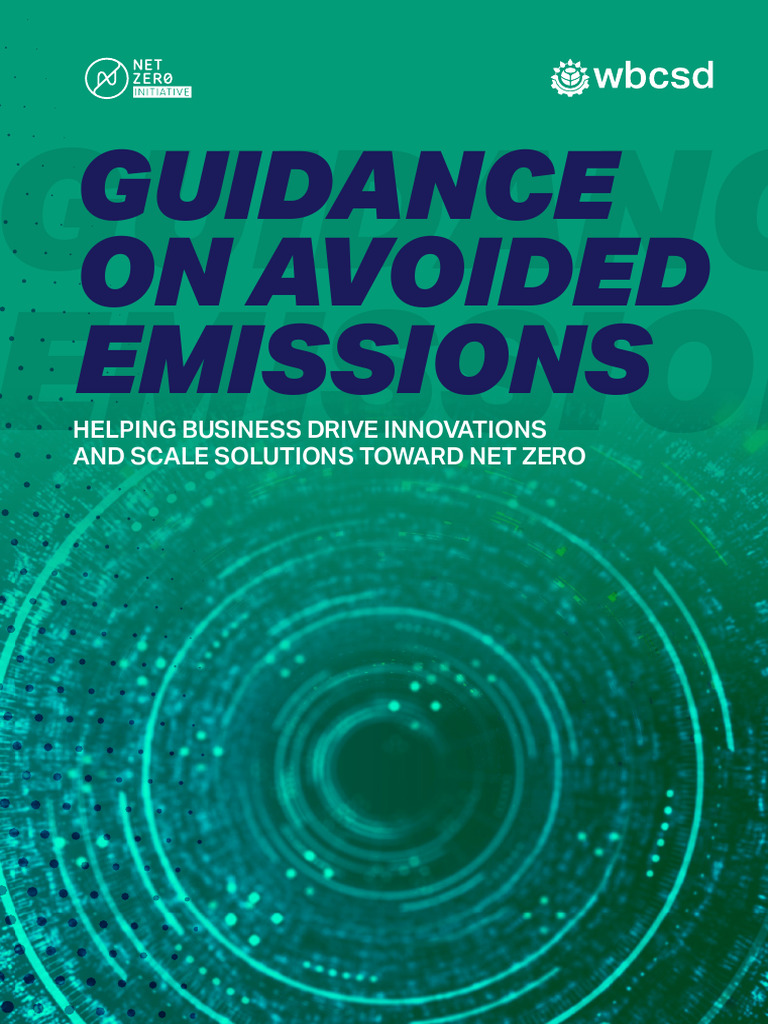 Climate Avoided Emissions Guidance Wbcsd Pdf Climate Change