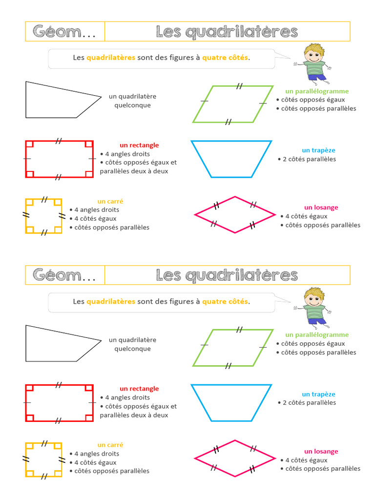 Propriétés des quadrilatères | PDF | Géométrie convexe | Géométrie ...