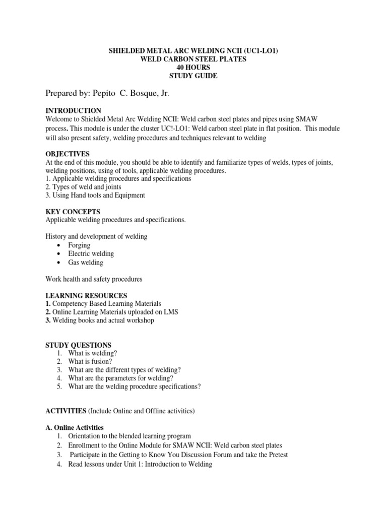 Study Guide | PDF | Welding | Construction