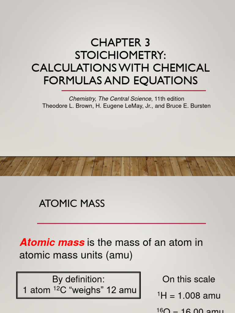 Chapter 3 - Moles 2021 | PDF | Mole (Unit) | Molecules