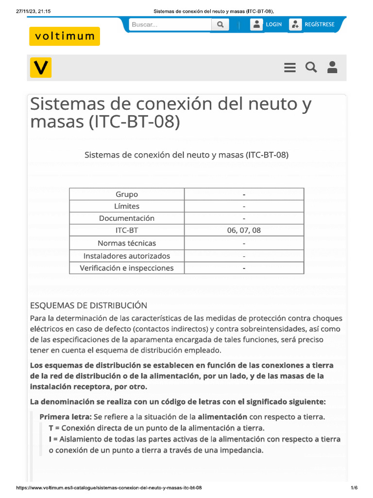 Sistemas de Conexion Del Neutro y Masa BT-08 | PDF