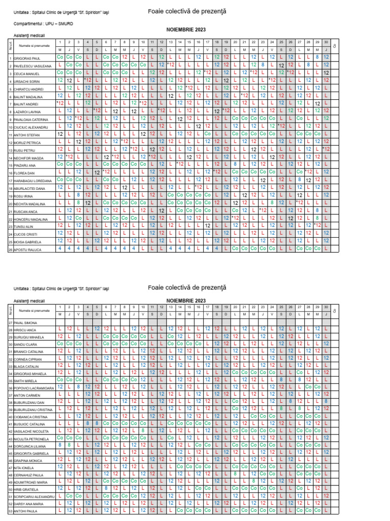 Grafic UPU Noiembrie 2023 | PDF