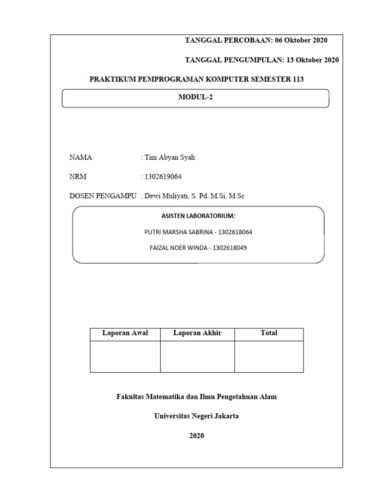 Laprak Akhir Modul 2 | PDF