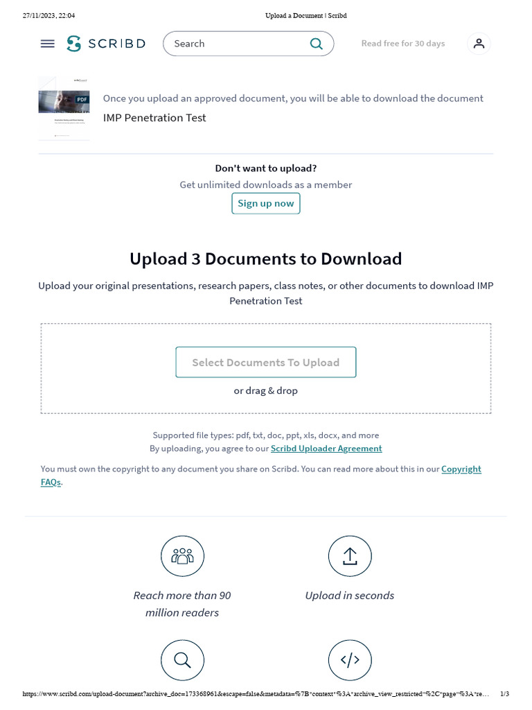Upload A Document - Scribd Copy 2 | PDF | Scribd | Web 2.0