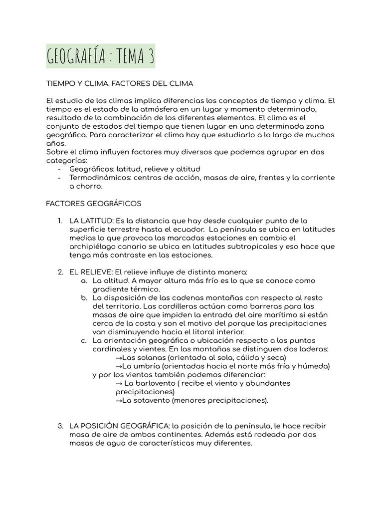 Geografía - El Clima | PDF | Clima | Humedad