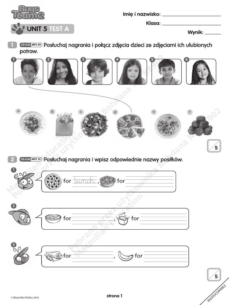 Unit 5 Test A Bugs Team 2 | PDF Unit 5 Test A Bugs Team 2 | PDF