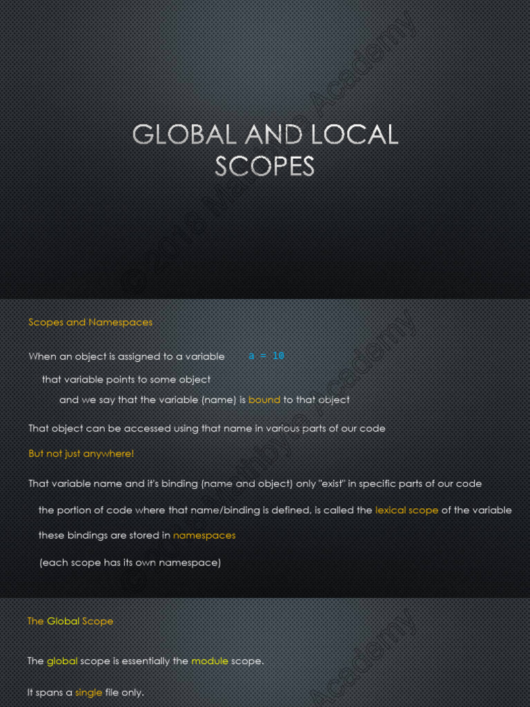 02 Global And Local Scopes Pdf Scope Computer Science Variable Computer Science 1771