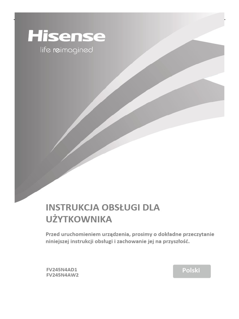 Instrukcja Obslugi Hisense FV245N4AD1 | PDF