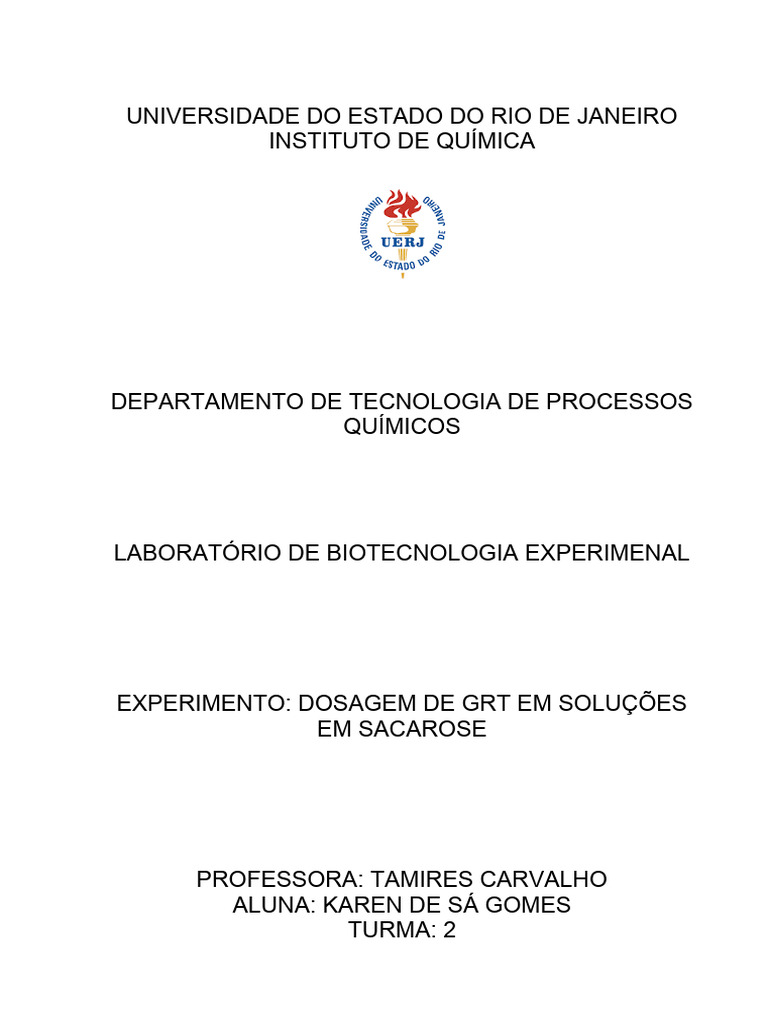 Biotec 4° Exp | PDF | Sacarose | Substancias químicas