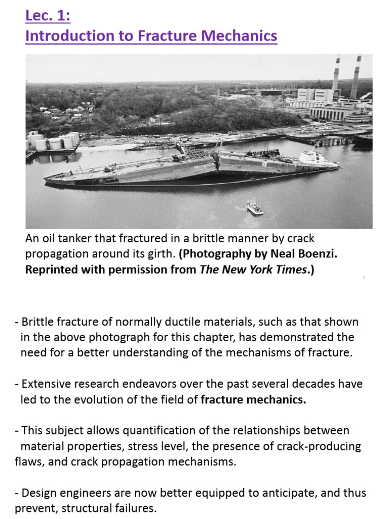 Fracture Mechanics-Lecture 1 | PDF | Ductility | Fracture