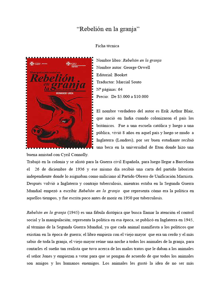 Peña Armijo Reseña Libro | PDF | George Orwell