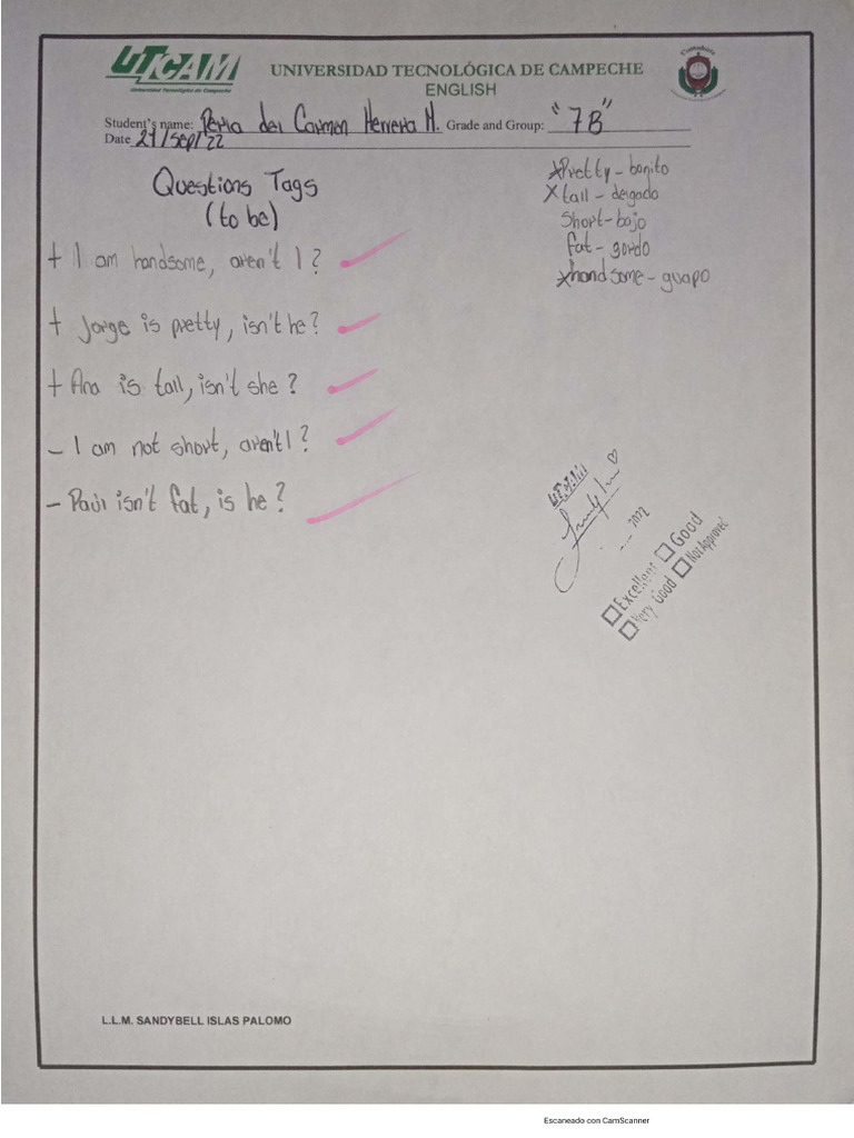 Activity 1 - Write Five Question Tags | PDF