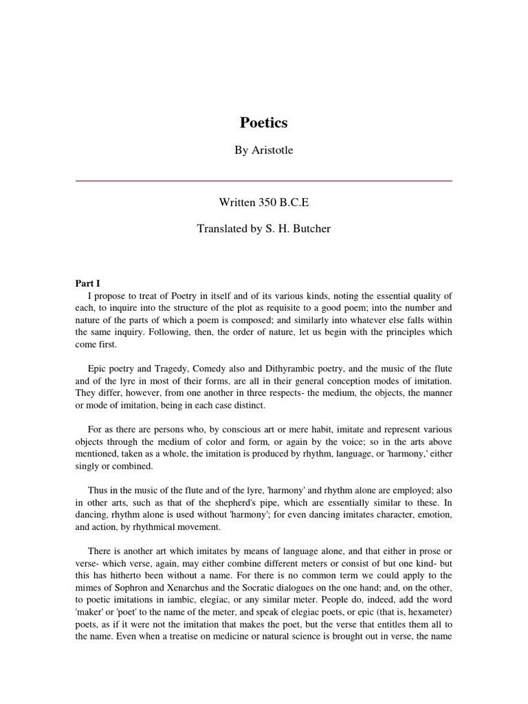 Aristotle's Poetics: Understanding Poetry | PDF | Poetry | Tragedy