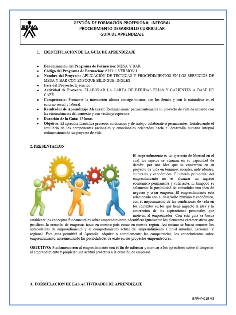 Guia de Aprendizaje - Emprendimiento 2 | PDF | Iniciativa empresarial | Business