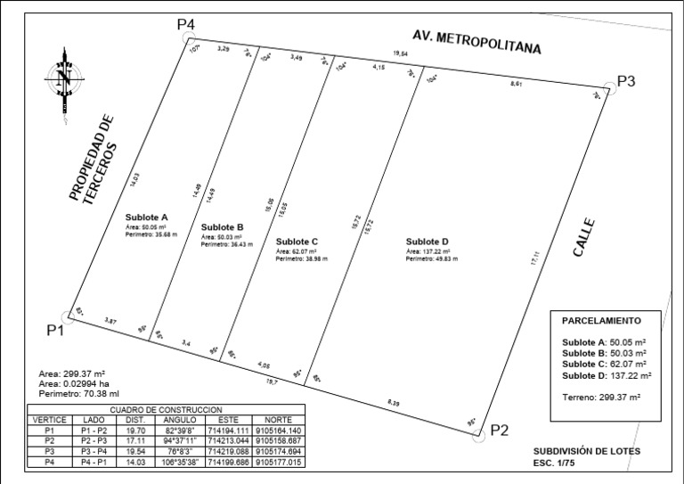 Plano Subdivision Actualizado 12M | PDF