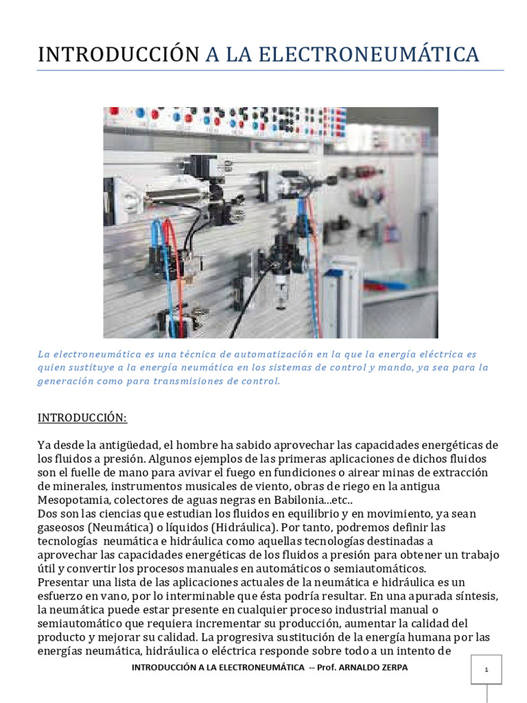 Introducción A La Electroneumática | PDF | Presión | Neumática