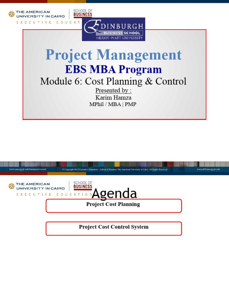 Module 6 | PDF | Project Management | Cost