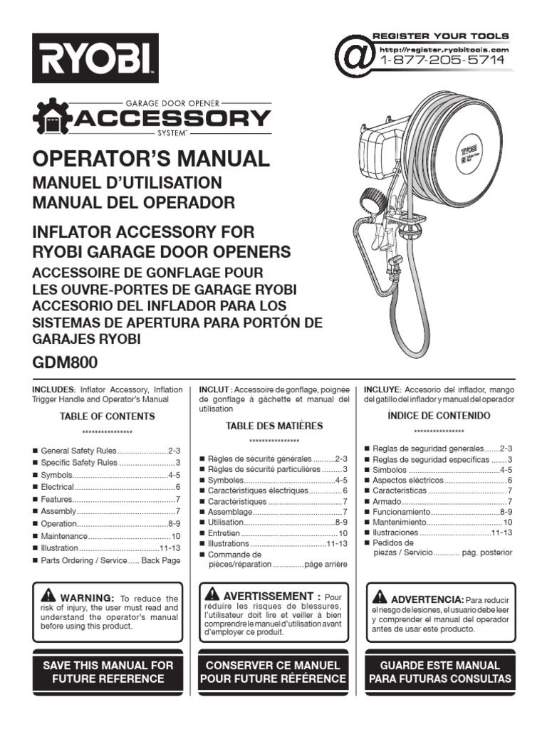 Operator'S Manual: Manuel D'Utilisation Manual Del Operador Inflator ...