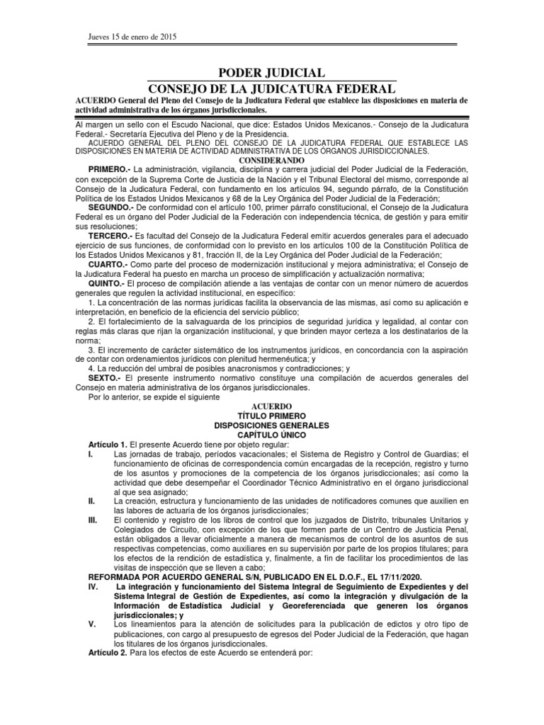 Poder Judicial Consejo de La Judicatura Federal | PDF | Judicaturas ...