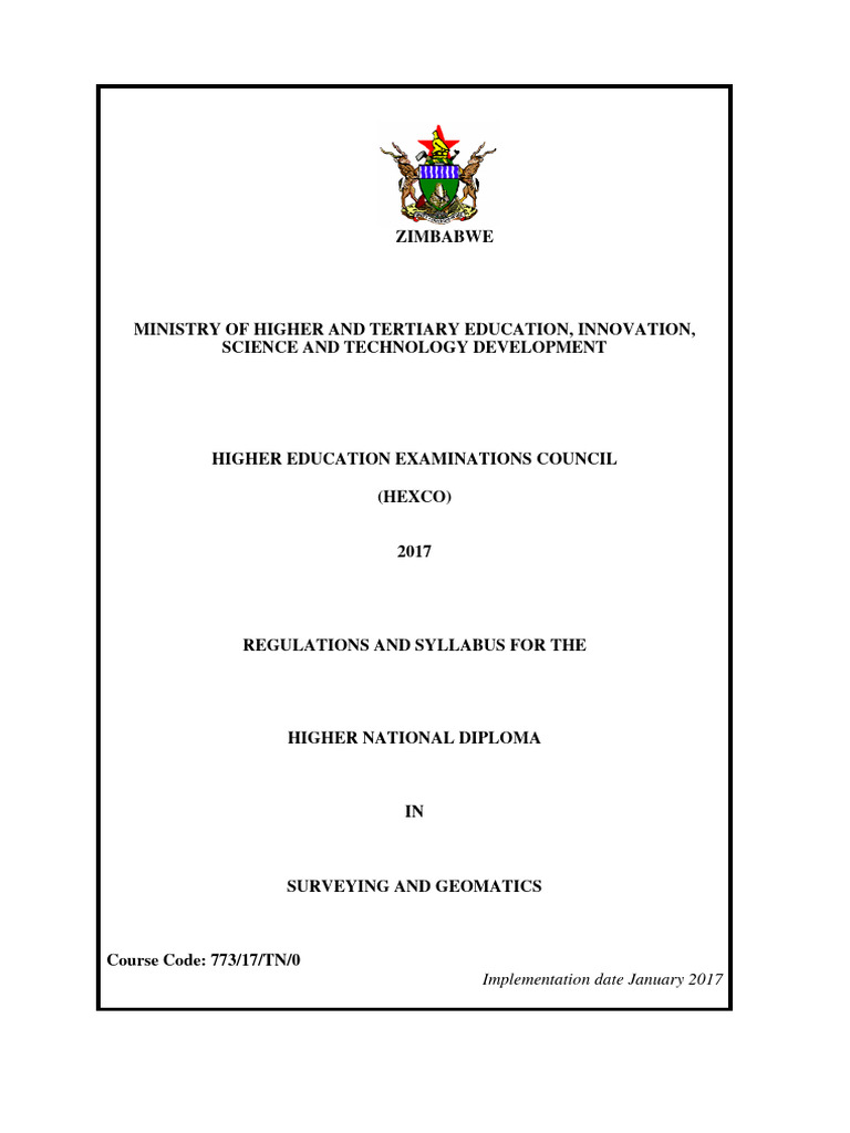 HND Surveying and Geomatics Omnibus | PDF | Geographic Information ...