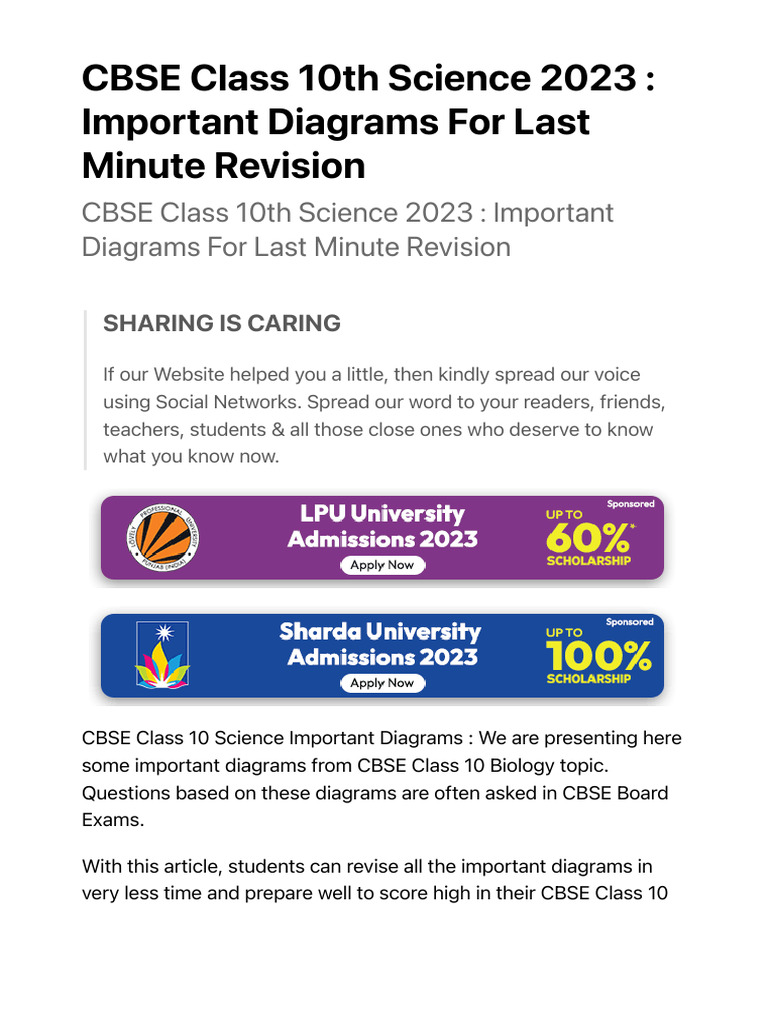 Class X Science Diagrams | PDF | Sunset | Rainbow