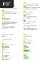 Paroles de chansons françaises à imprimer | PDF
