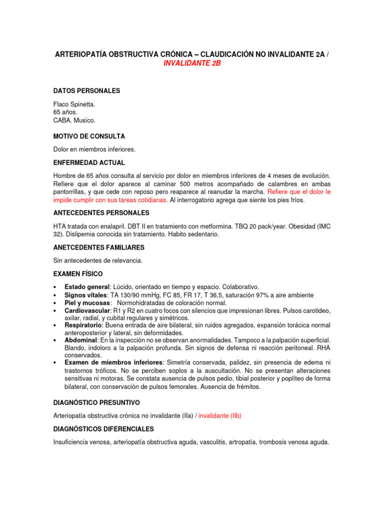 Isquemia Arterial Crónica - Claudicación 2ay 2B | PDF | Angiografía ...