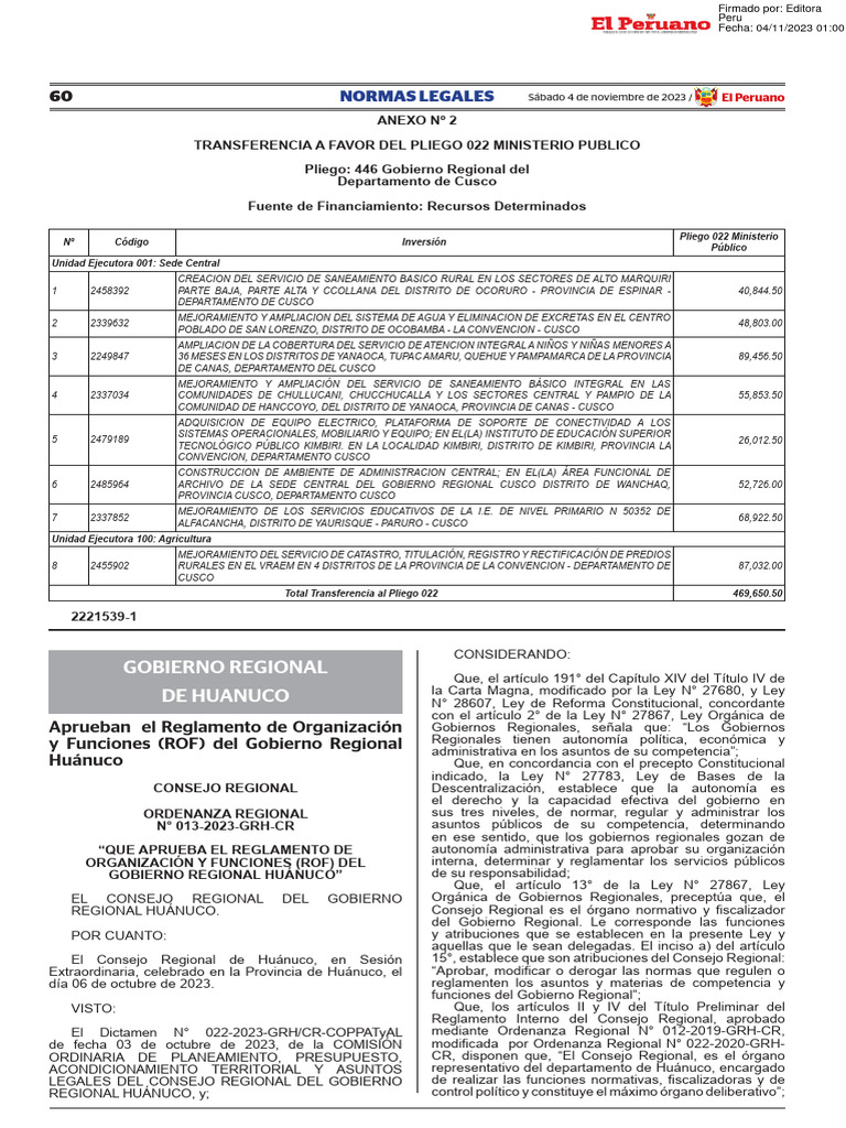 ROF Vigente 2023 | PDF