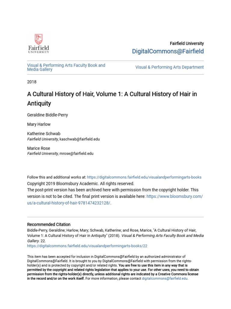 A Cultural History of Hair Volume 1 A Cultural History of Hair | PDF ...