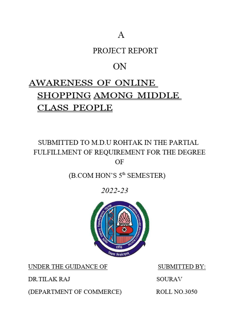 Online Shopping Awareness Report | PDF | Online Shopping | Retail