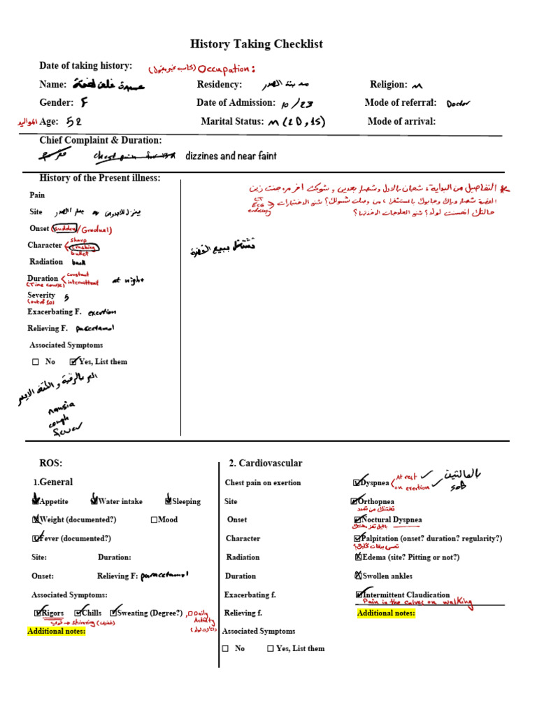 Complete History Taking | PDF | Indigestion | Edema