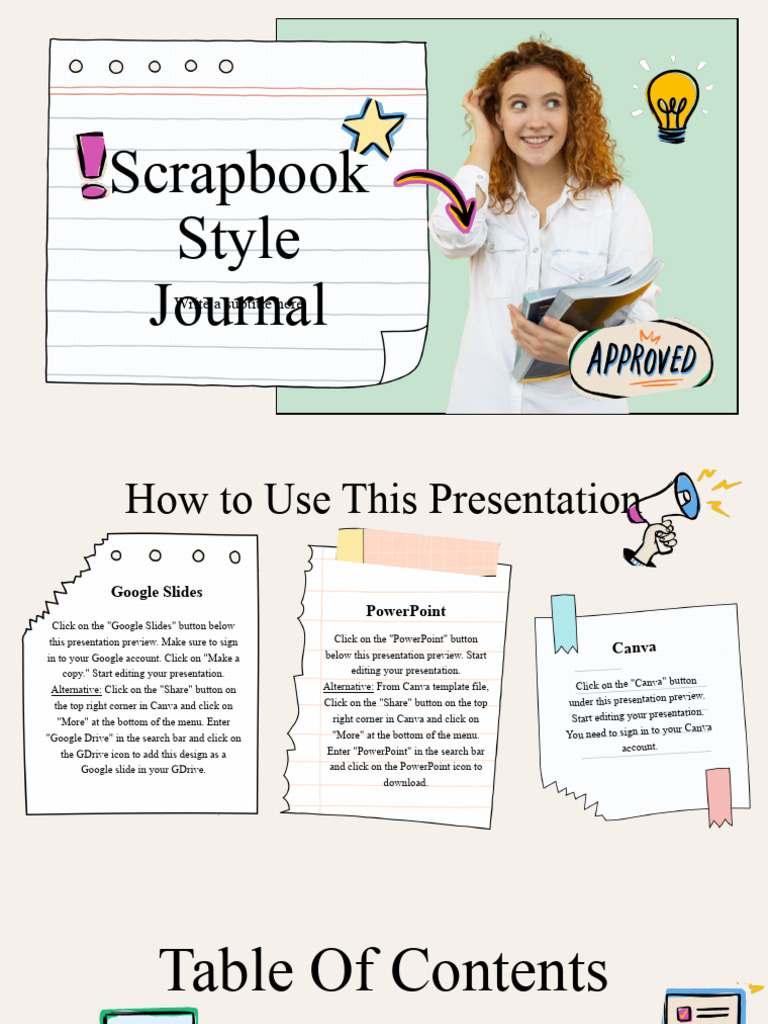 Scrapbook Journal Presentation Guide | PDF | Lunch | Food And Drink