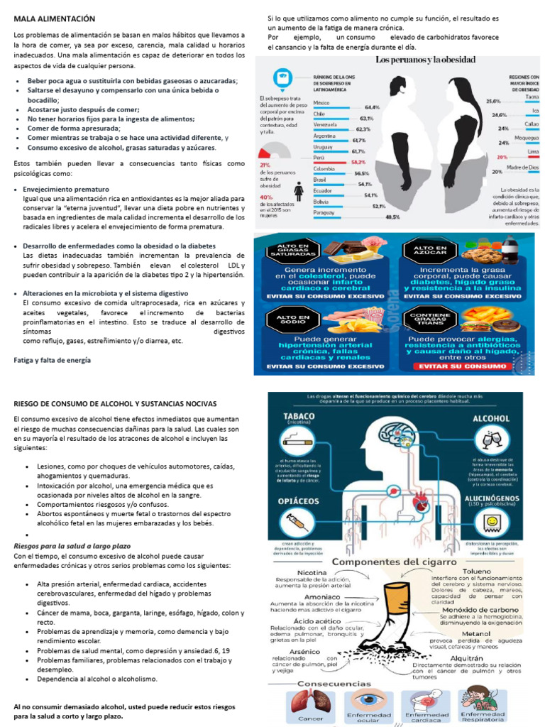 CLASE DPCC - Prof. Vilma Herrera | PDF | Alimentos | Alcoholismo