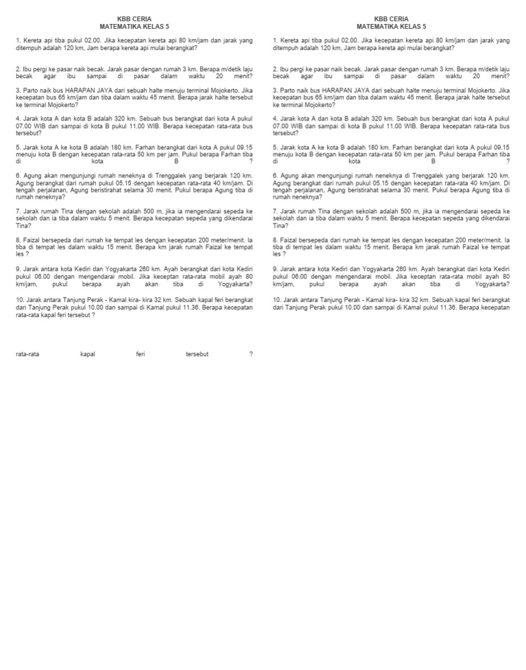 KBB Ceria MTK 5 JKW | PDF