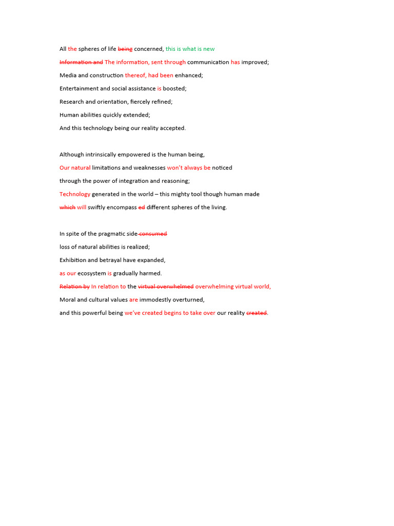 Poem - Science, Technology, Environment | PDF