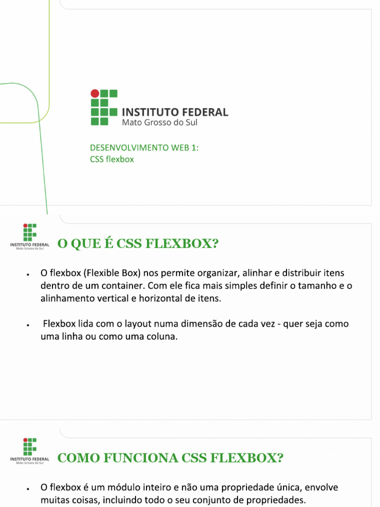 Aula 08 - CSS - Flexbox | PDF
